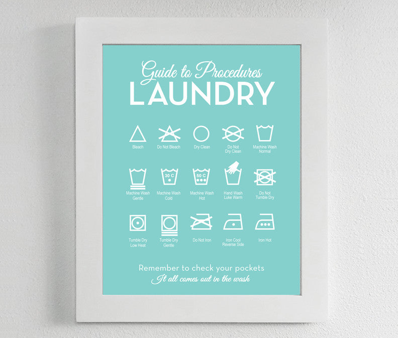 "Guide to Procedures" Poster, Tiffany Blue, 18"x24"