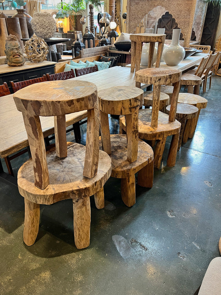 Rustic Naga Three Leg Wood Table 5