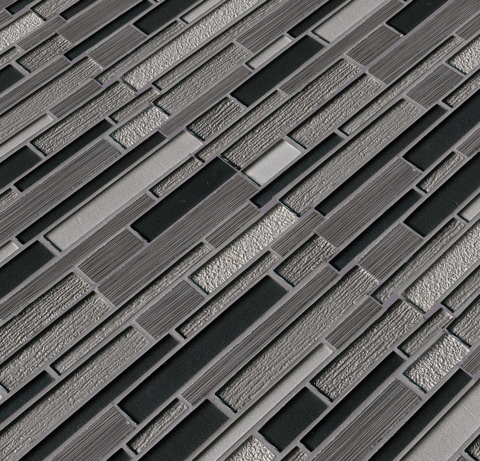 Metro Gris Blend Interlocking Mosaic, 10 Sheets