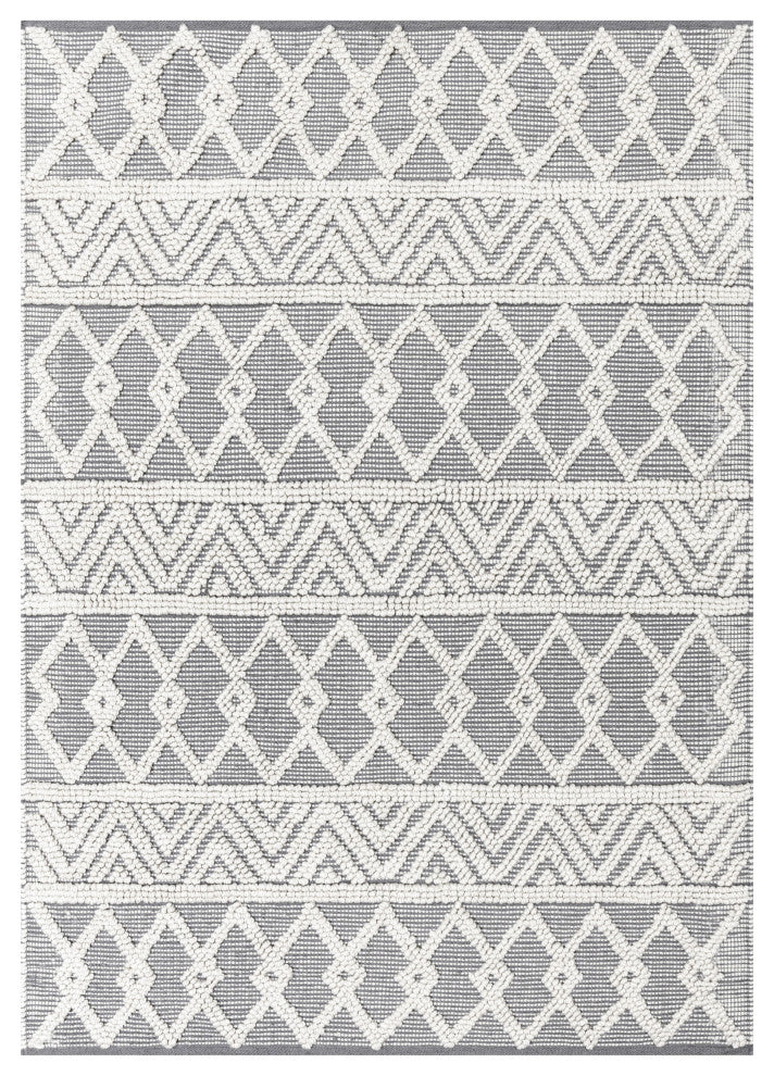 Casey Collection Indoor Geometric Handwoven Rectangle 5' x 7' Area Rug