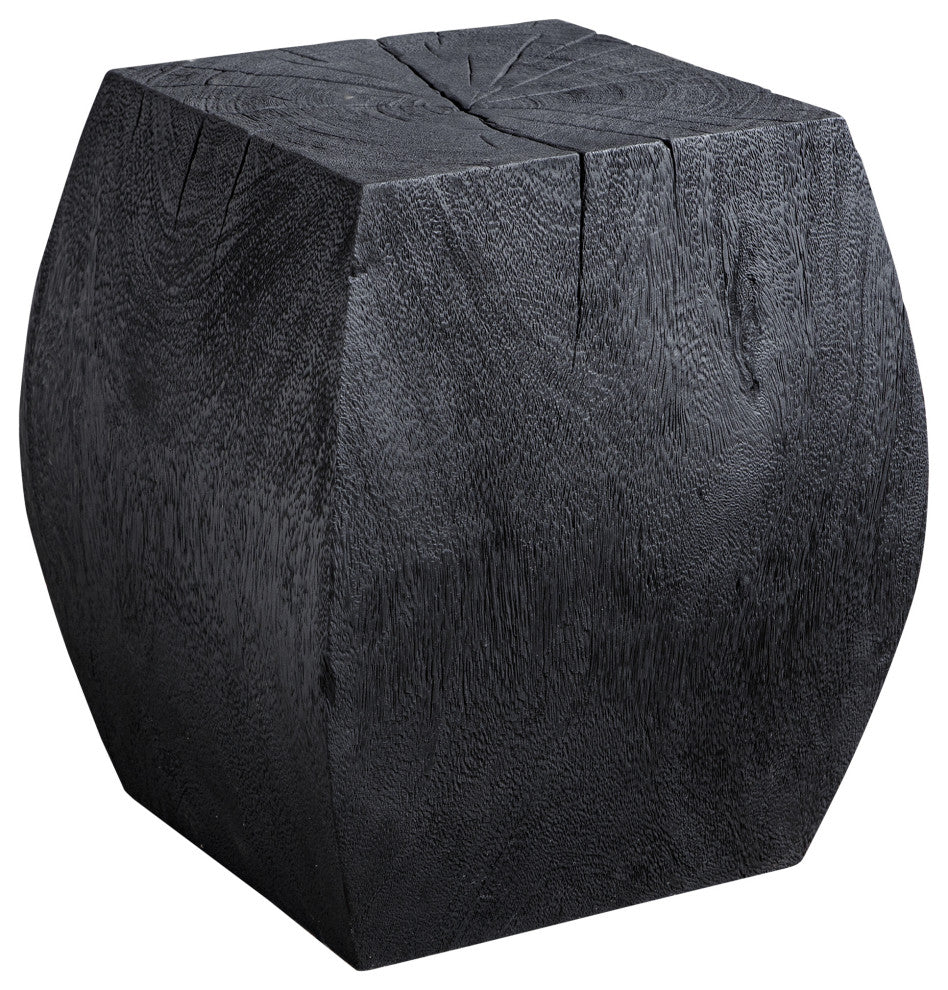 Grove Black Wooden Accent Stool
