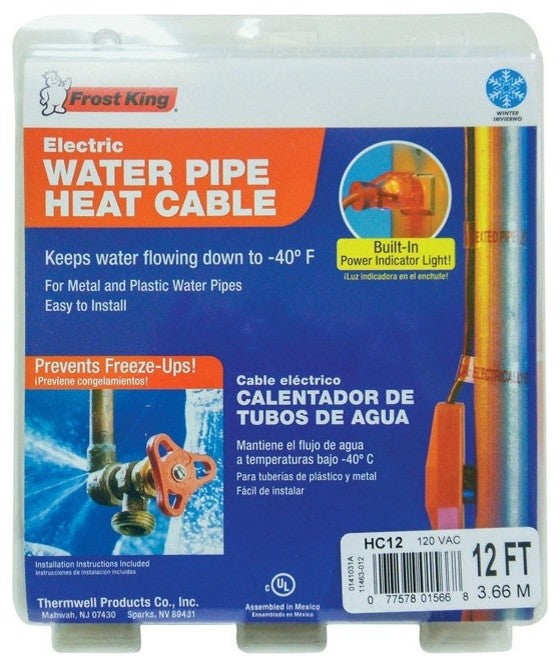Frost King Hc12 Cold Weather Valve and Pipe Heating Cable 12'