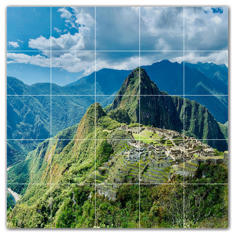 Famous Places Ceramic Tile Wall Mural Hz500536-55l. 40" X 40"