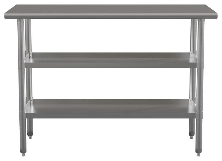 Hogan Stainless Steel 18 Gauge Work Table - 48"W x 24"D x 34.5"H