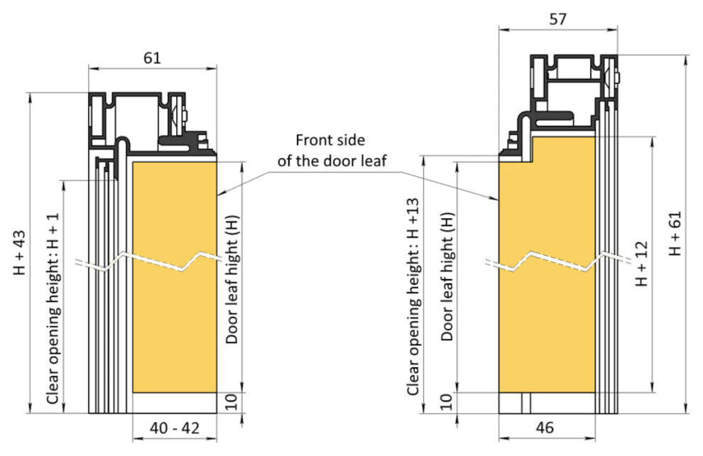 Hidden Door|0010 Pietra 32x84 LH O| Concealed Hinges | Frameless Doors
