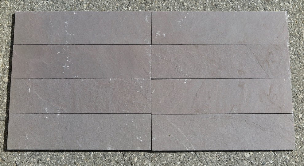 Plum Slate Slate, Natural Cleft Face, Gauged Back Finish, 3"x12", Set