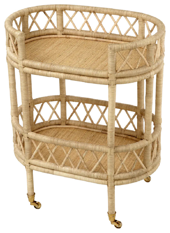 Natural Rattan Trolley, Eichholtz Dorini