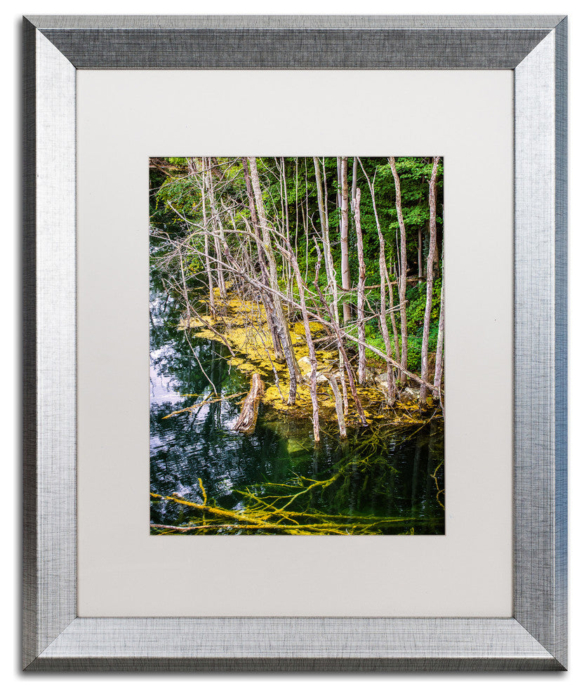 Jason Shaffer 'Quarries' Matted Framed Art, Silver Frame, White Mat, 1