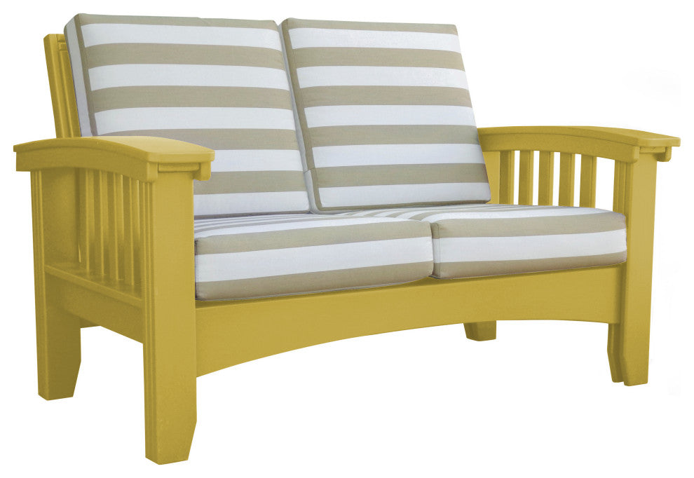 Cypress Mission Lounge, Honey Mustard, Maxim Heather Beige
