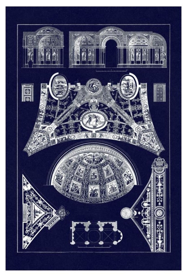 "cross Vaults Of The Renaissance (blueprint)" Print By J. Buhlmann 18