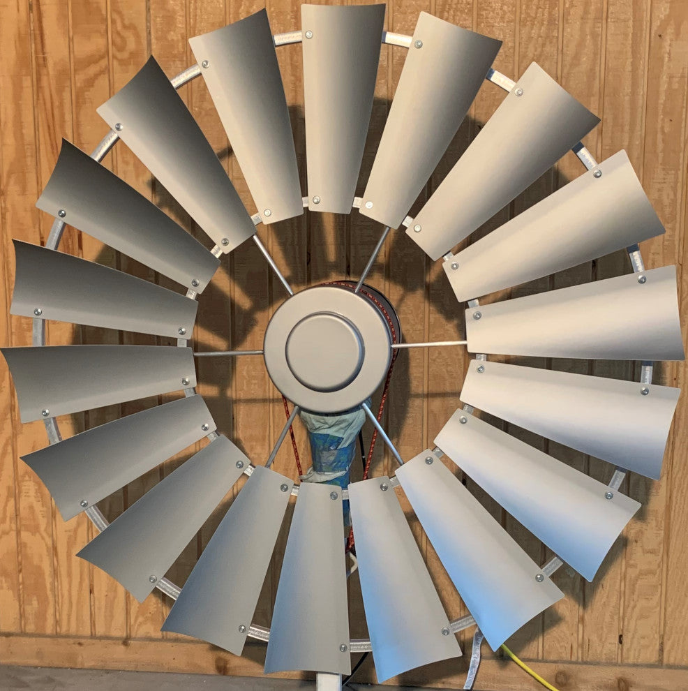 52 Inch Matte Silver Windmill Ceiling Fan | The Patriot Fan