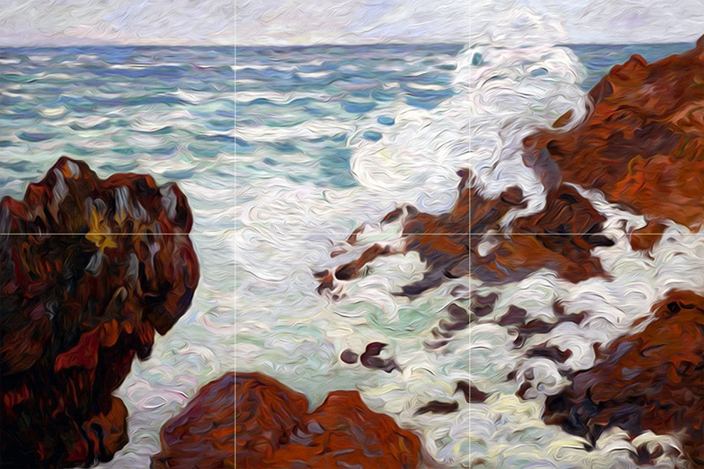 Tile Mural Storm Jean-baptiste-armand Wall Backsplash 6" Ceramic Matte