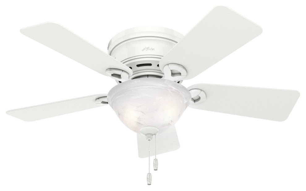 Hunter Fan Company 42" Conroy Snow White Ceiling Fan With Light