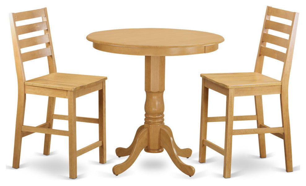 3 Pc Counter Height Table And Chair Set High Top Table And 2 Dining Ch