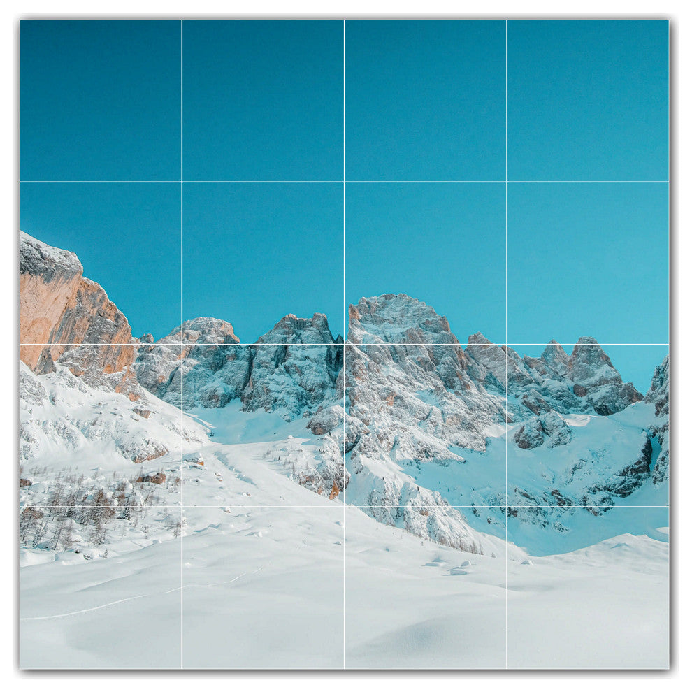Mountains Ceramic Tile Wall Mural Hz500858-44m. 24" X 24"