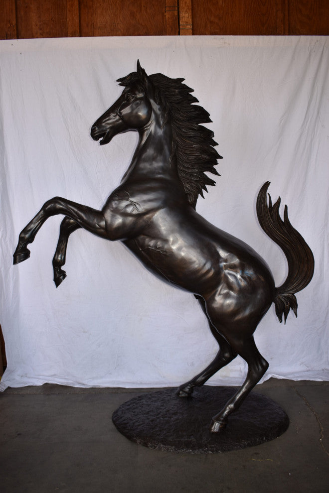 Ferrari Horse Life-size Bronze Statue Giant Size Size: 72" x 34" x 88"