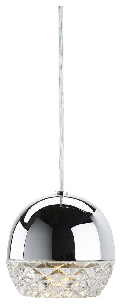 Quartz Pendant Light In Chrome By Nuevo
