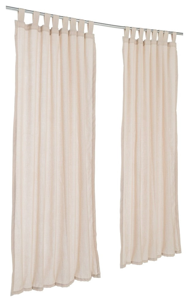 Shadow Wren Sunbrella Outdoor Single-Panel Curtain With Tabs, 84"