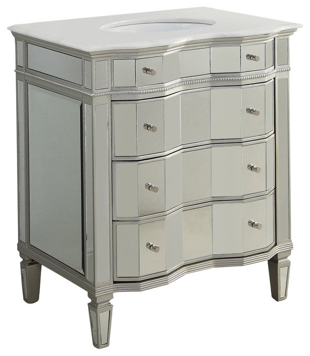 30" Mirror Reflection Ashley Bathroom Vanity BWV025-30BS
