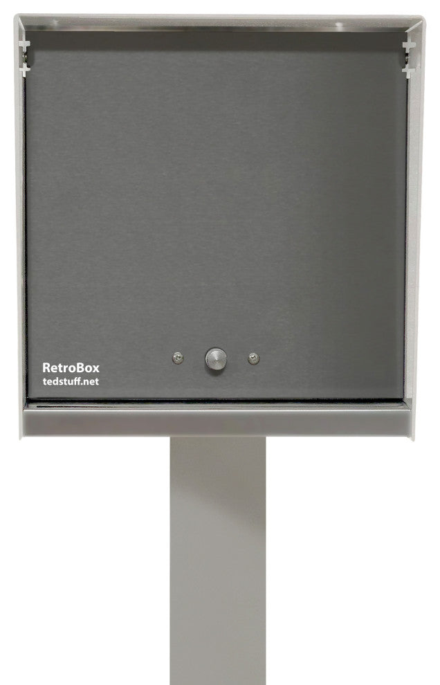 The RetroBox with Locking doors. Modern Pole Mounted Mailbox, Pole not