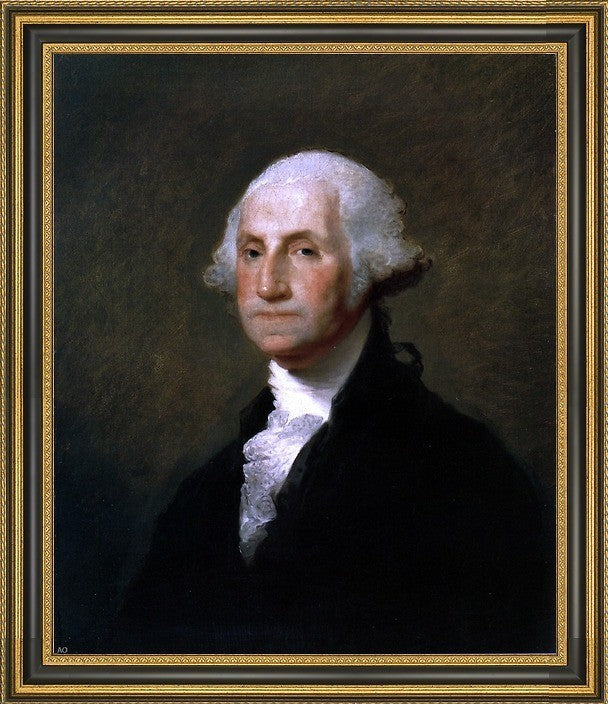 Gilbert Stuart George Washington Framed Premium Canvas Print, 20"x25"