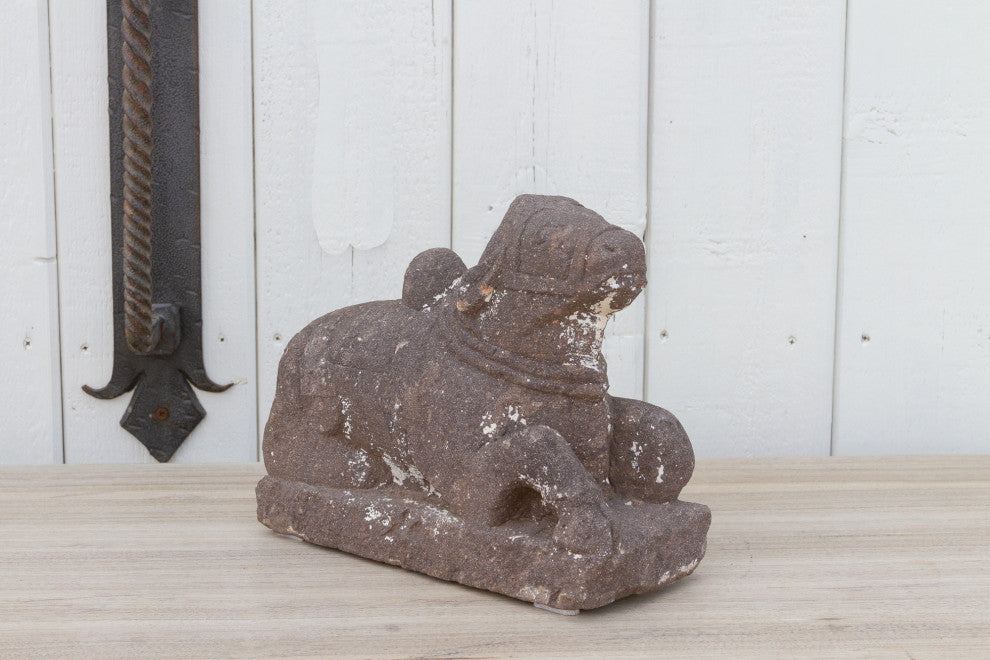 Antique Primitive Indian Stone Nandi