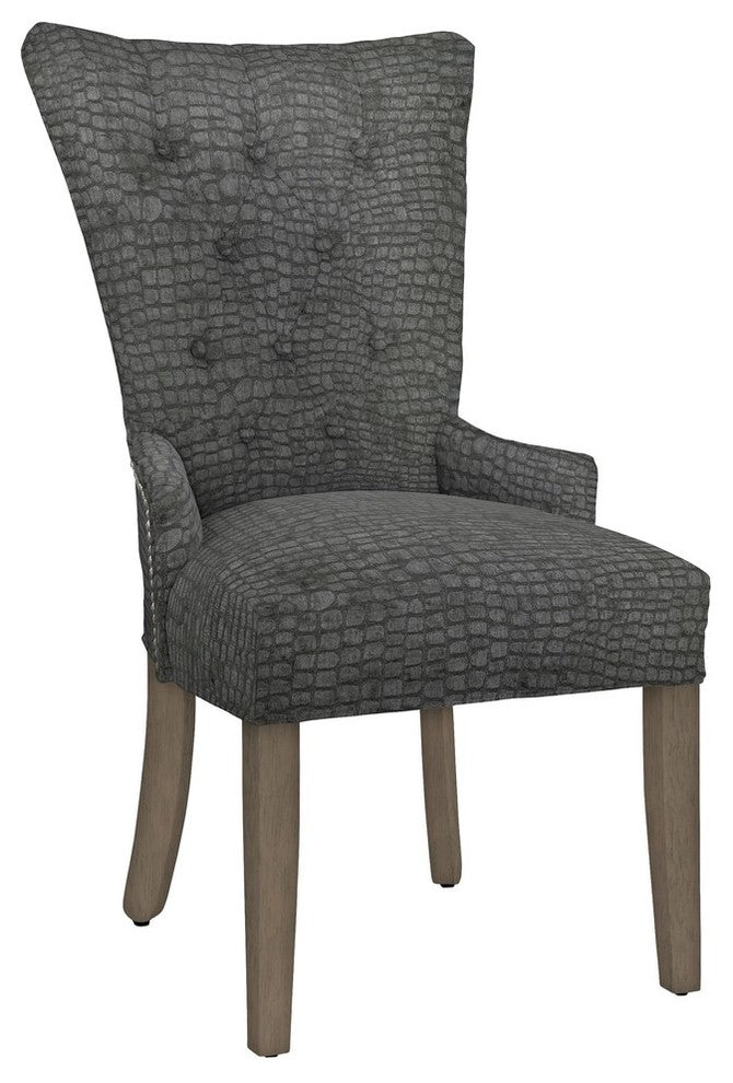 Modern Hekman Woodmark Sandra Dining Chair With Dark Nickel Nailhead T
