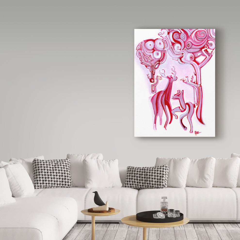 "Cherry Deer" by Josh Byer, Canvas Art