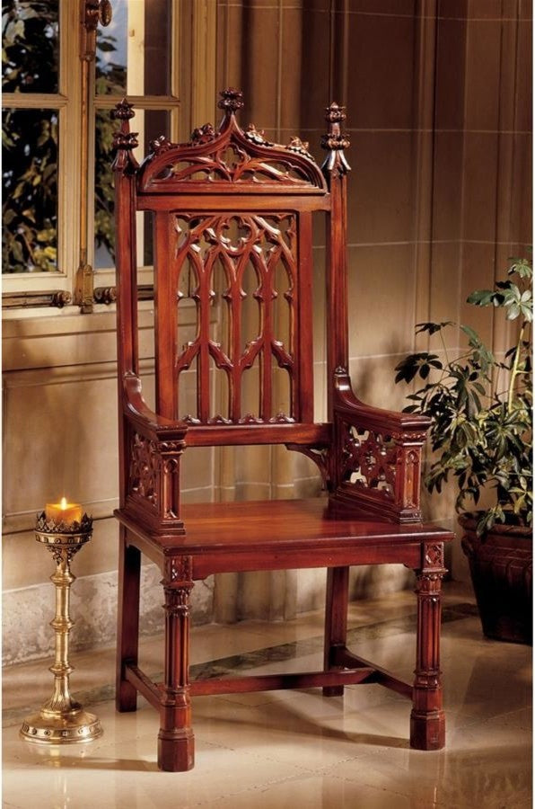Design Toscano Gothic Tracery Cathedral Chair