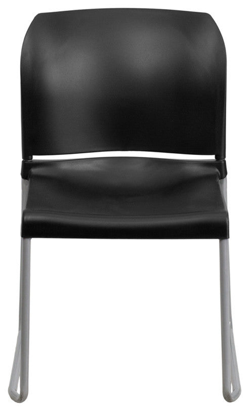 Hercules Series 880 lb. Capacity Black Full Back Contoured Stack Chair
