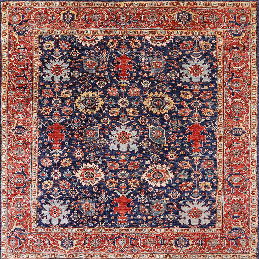 Ahgly Company Indoor Square Mid-Century Modern Area Rugs, 3' Square