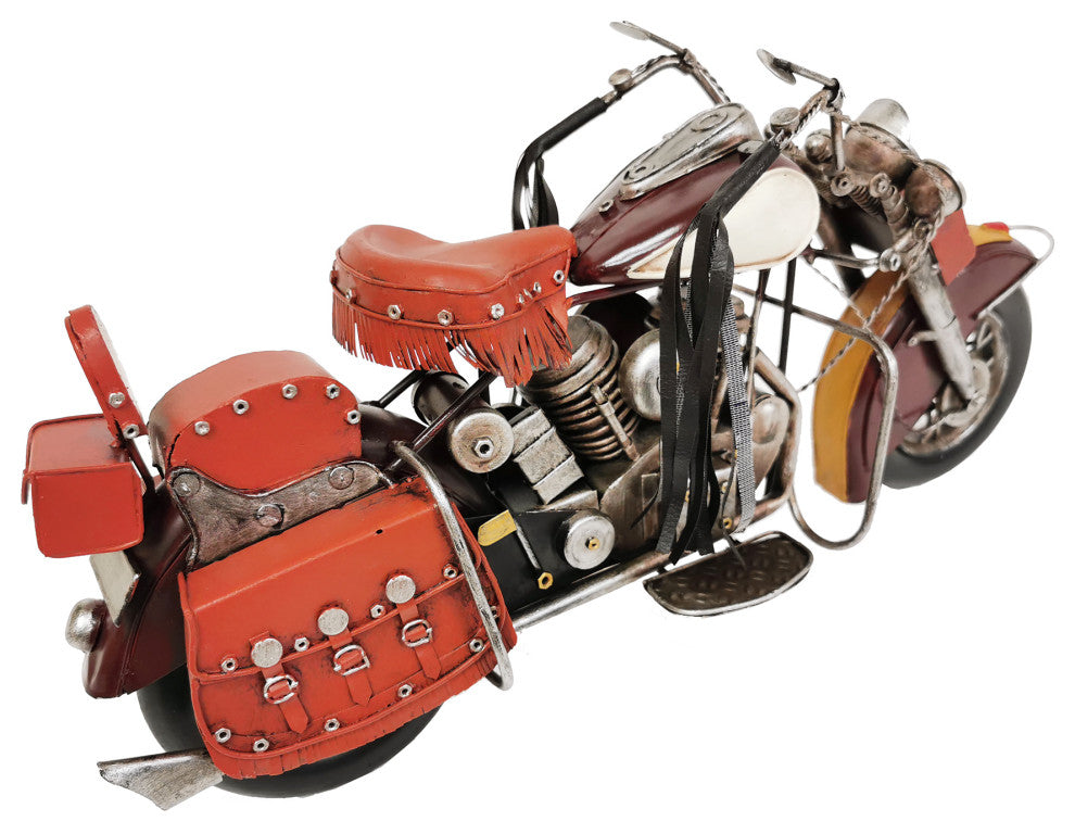Burgundy Motorcycle Metal Model