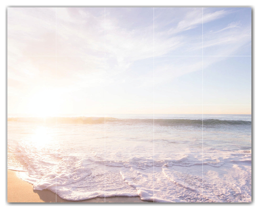 Sunset Ceramic Tile Wall Mural HZ500972-54XL. 60" x 48"