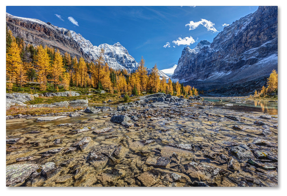 Pierre Leclerc 'Autumn At The Opabin Plateau' Canvas Art, 19x12