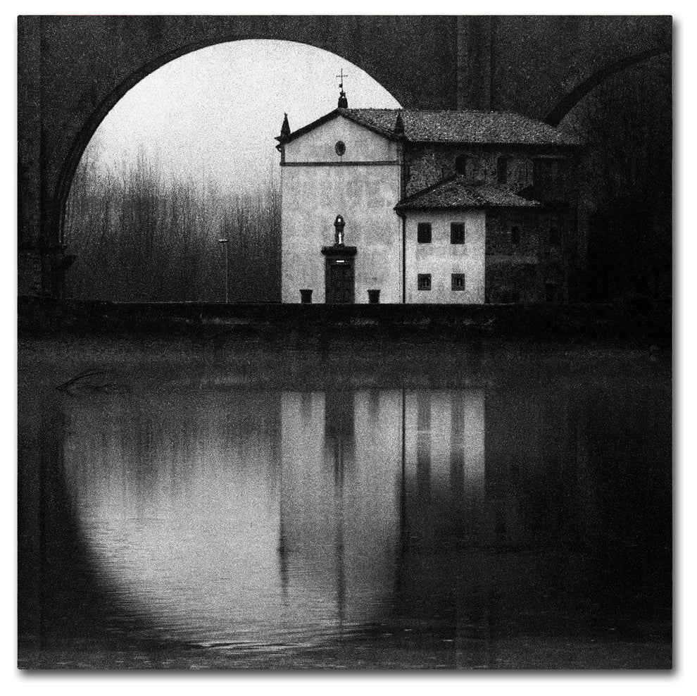 Franco Maffei 'Winter On The Lake' Canvas Art, 14x14