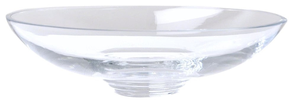 Classic 12" Coupe Shaped Glass Bowl Decorative Serving Simple Wide Cle
