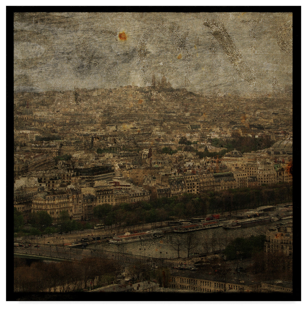 John W. Golden 'Dark Cityscape' Canvas Art, 35"x35"