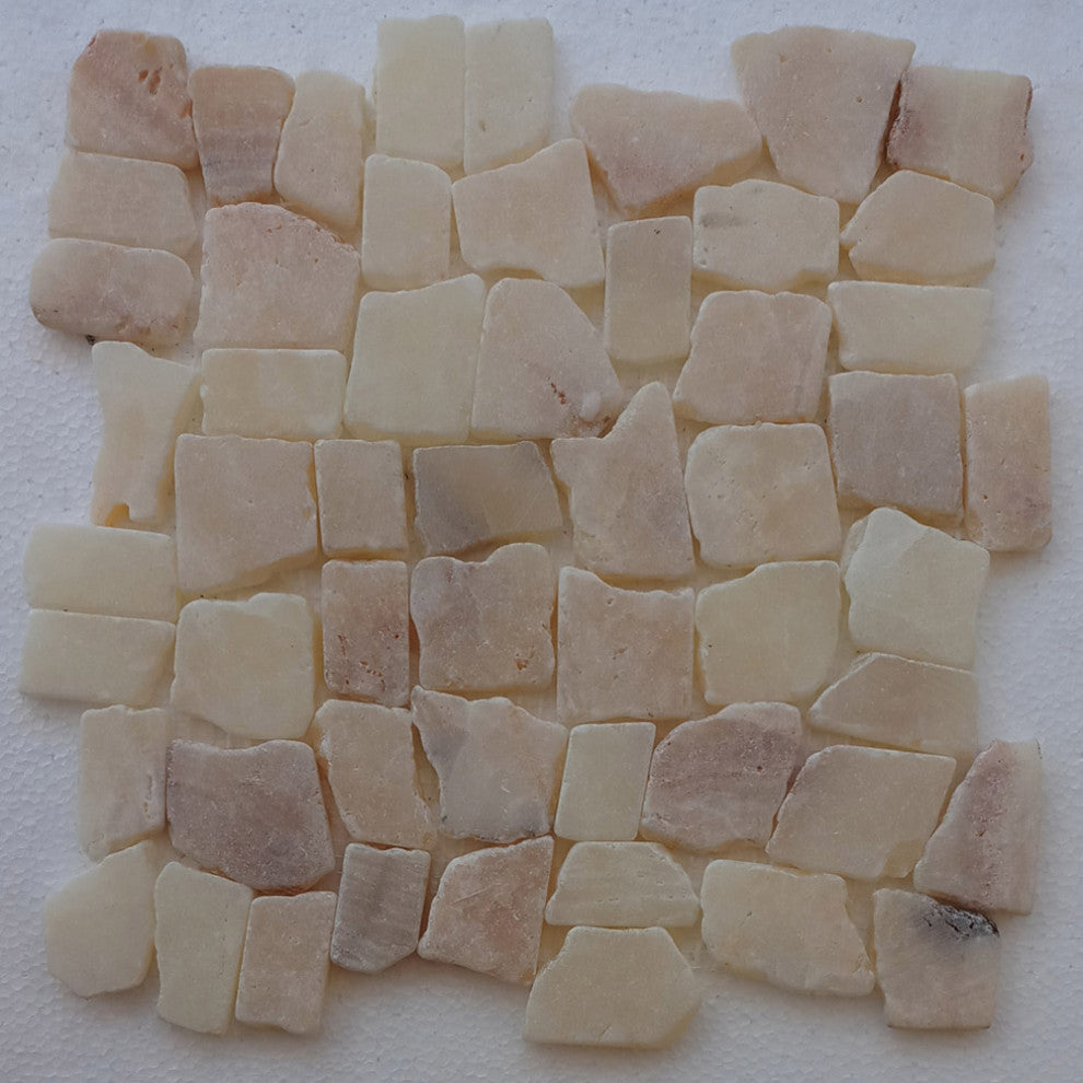 Mixed Quartz Mosaic Tile - Natural Stone Pebble 12x12 for Shower & Bat
