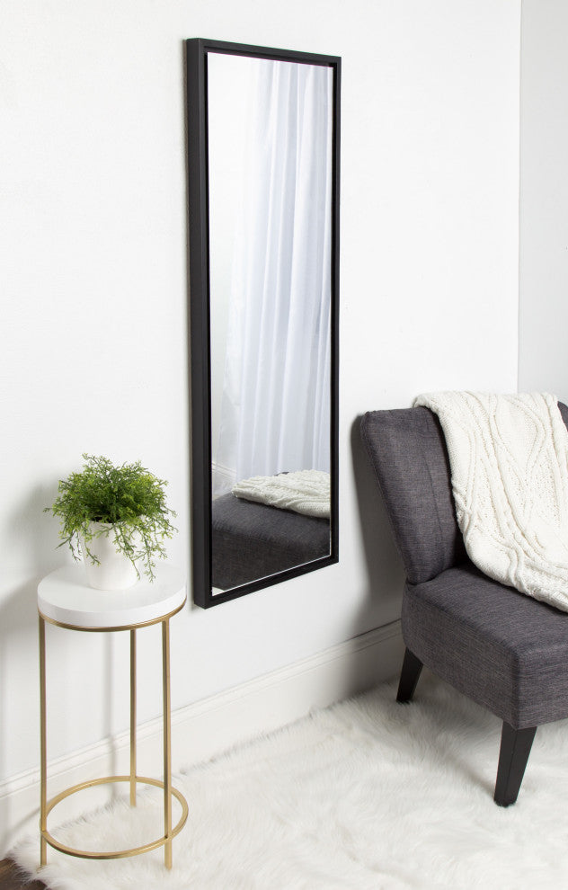 Evans Framed Full Body Wall Panel Mirror, Black
