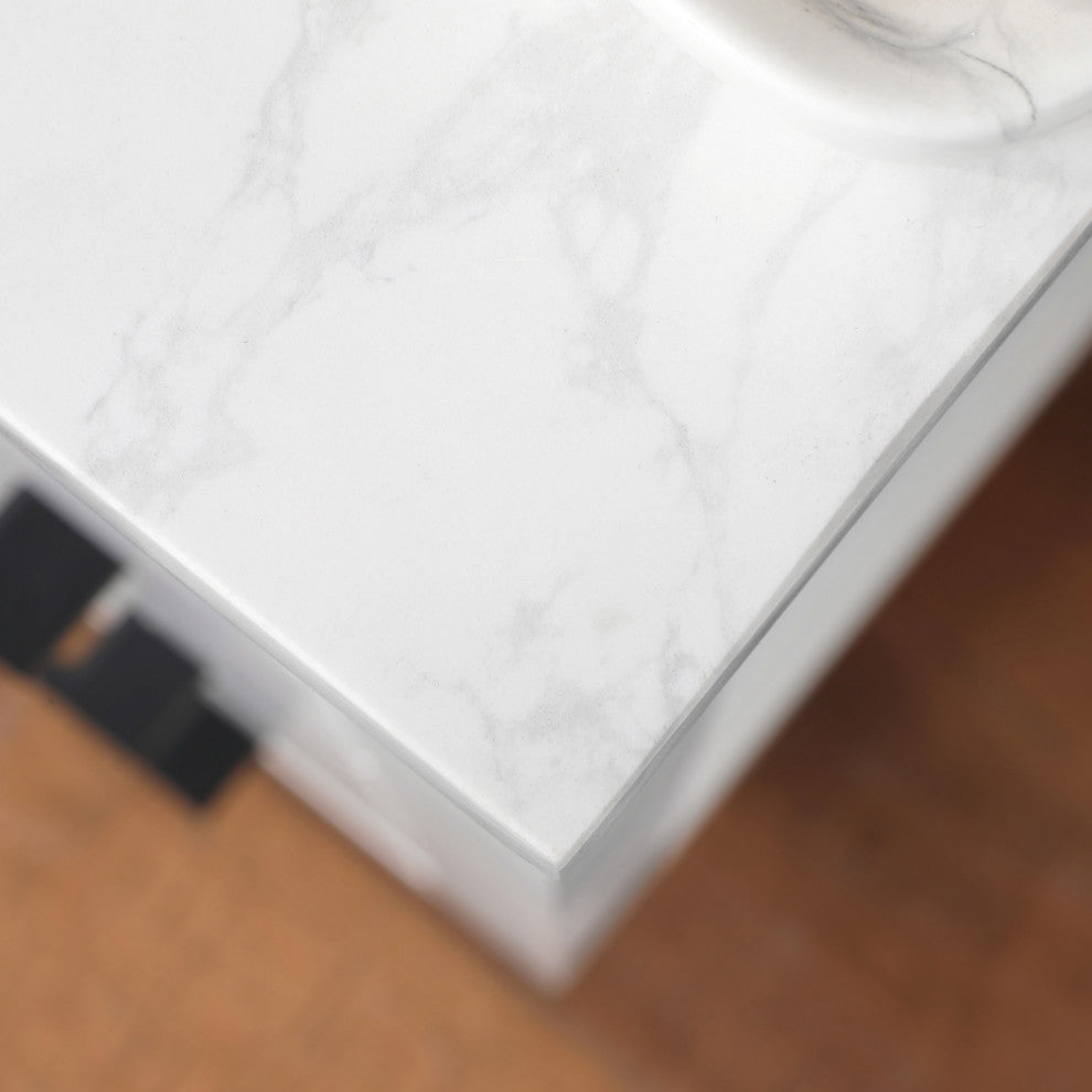 Ove Decors Athea 36 Athea 36" - White / Engineered Stone Top