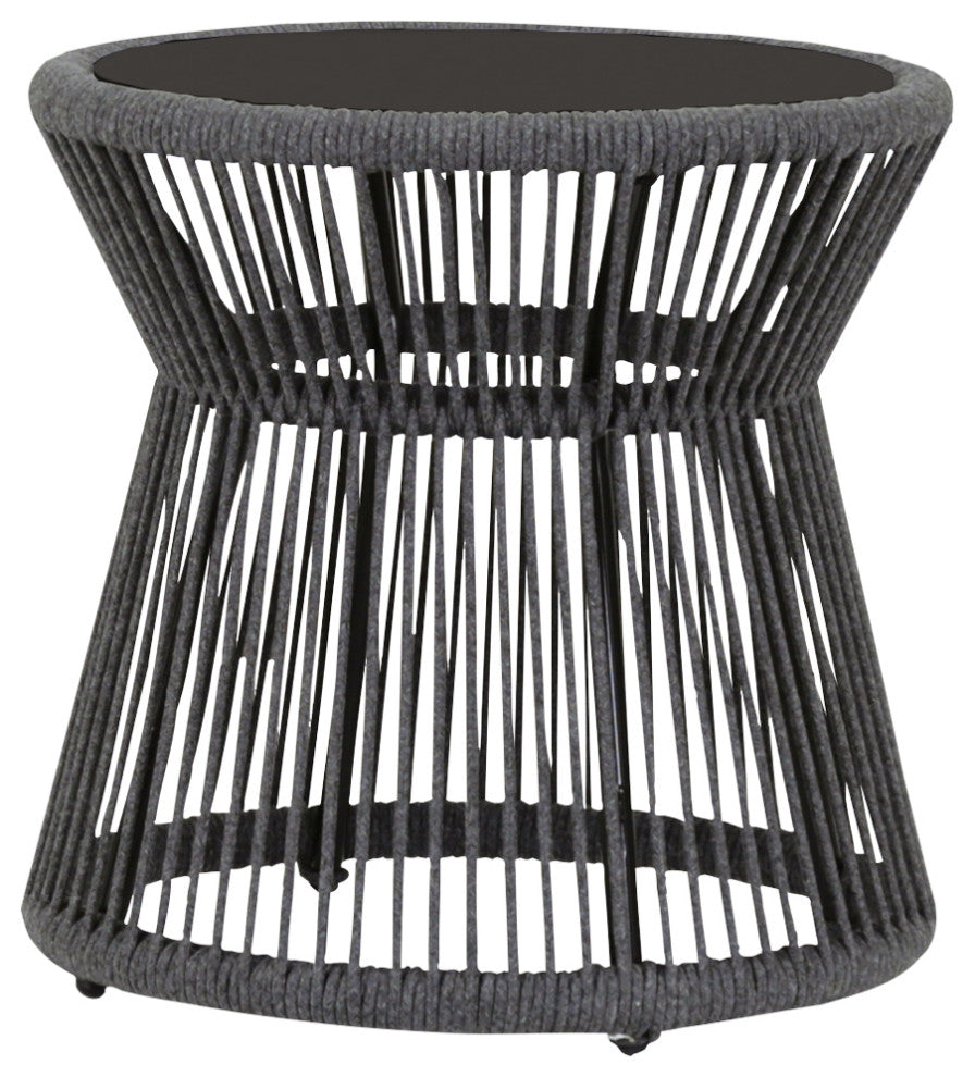 Milano End Table w/ HonedAbsolute Granite Insert 20"