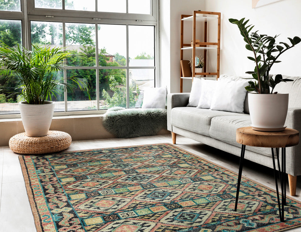 Atiqa Collection Multi 10' x 14' Rectangle Indoor Area Rug