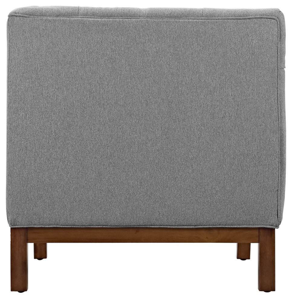 Modern Contemporary Urban Living Sofa 2-Piece Set, Gray, Fabric