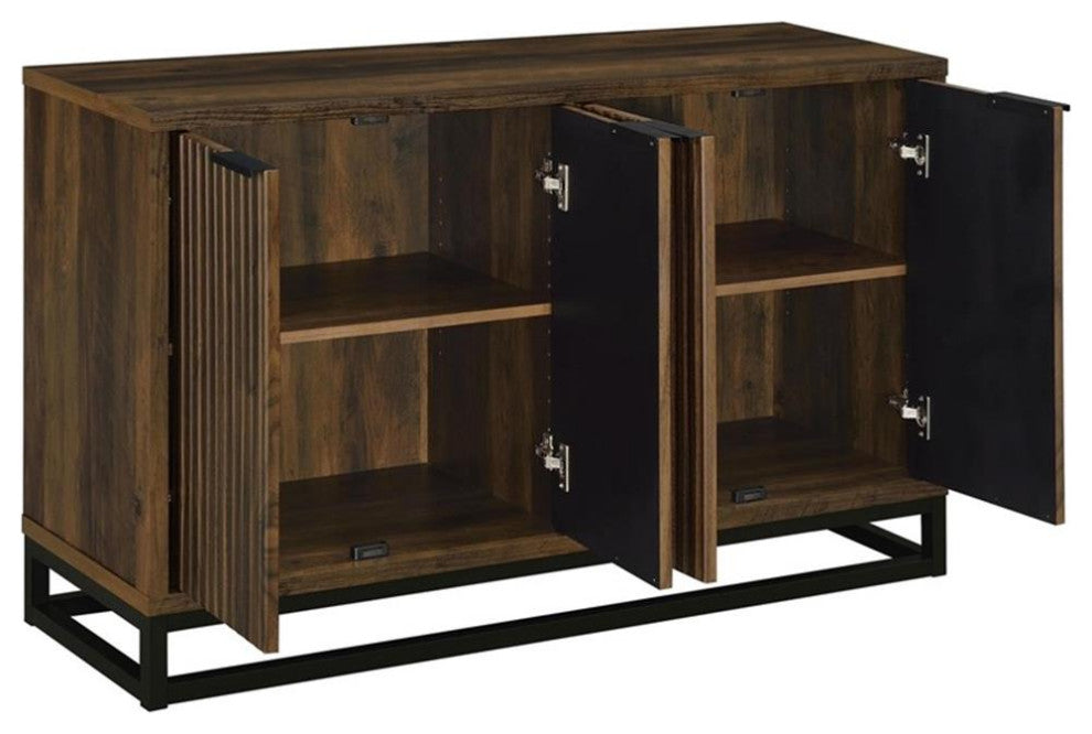 Coaster Ryatt 4-door Transitional Engineered Wood Accent Cabinet in Da