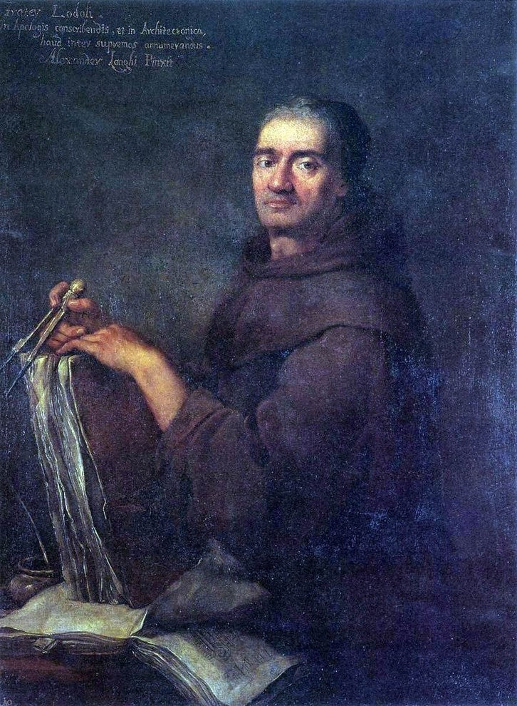 Alessandro Longhi Portrait of Carlo Lodoli, 21"x28" Wall Decal