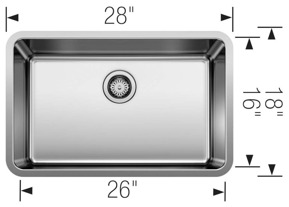 Blanco Formera 28" Undermount Single Basin Stainless Steel Kitchen Sin