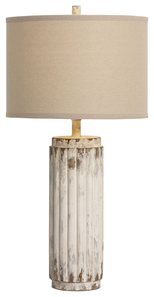 Baytowne 32" Table Lamp With Linen Drum Shade, Gray