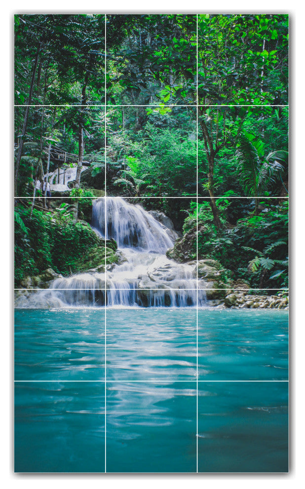 Waterfalls Ceramic Tile Wall Mural HZ501136-35XL. 36" x 60"