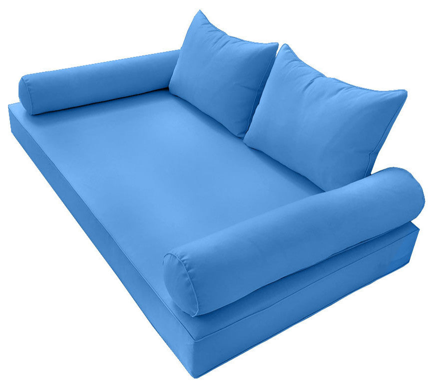 S4 Full Size 5PC Pipe Daybed Mattress Cushion Bolster Pillow Complete