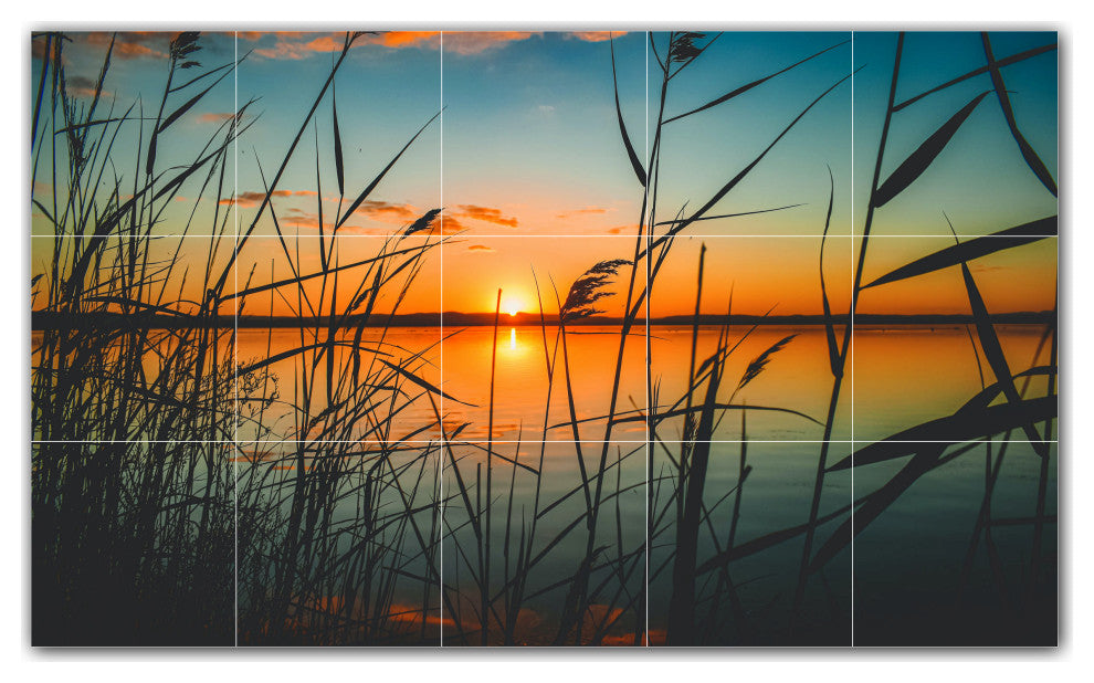 Sunset Ceramic Tile Wall Mural Hz500988-53m. 30" X 18"